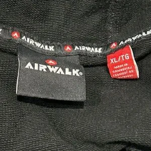 Airwalk | Shirts | Airwalk Black Hoodie With Red And White Logo On ...